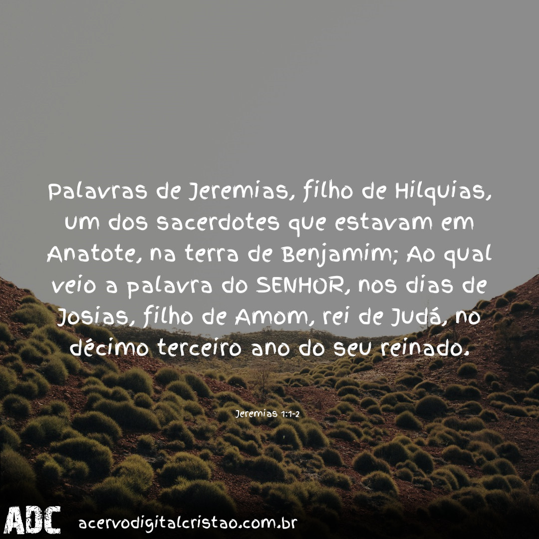 Palavras de Jeremias | Acervo Digital Cristão